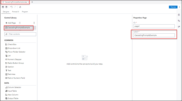SAS Viya: Using Cascading Prompts in a Custom Step