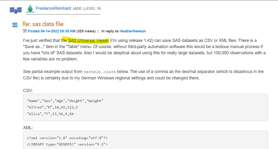 Access SAS data file without SAS license - SAS Support Communities