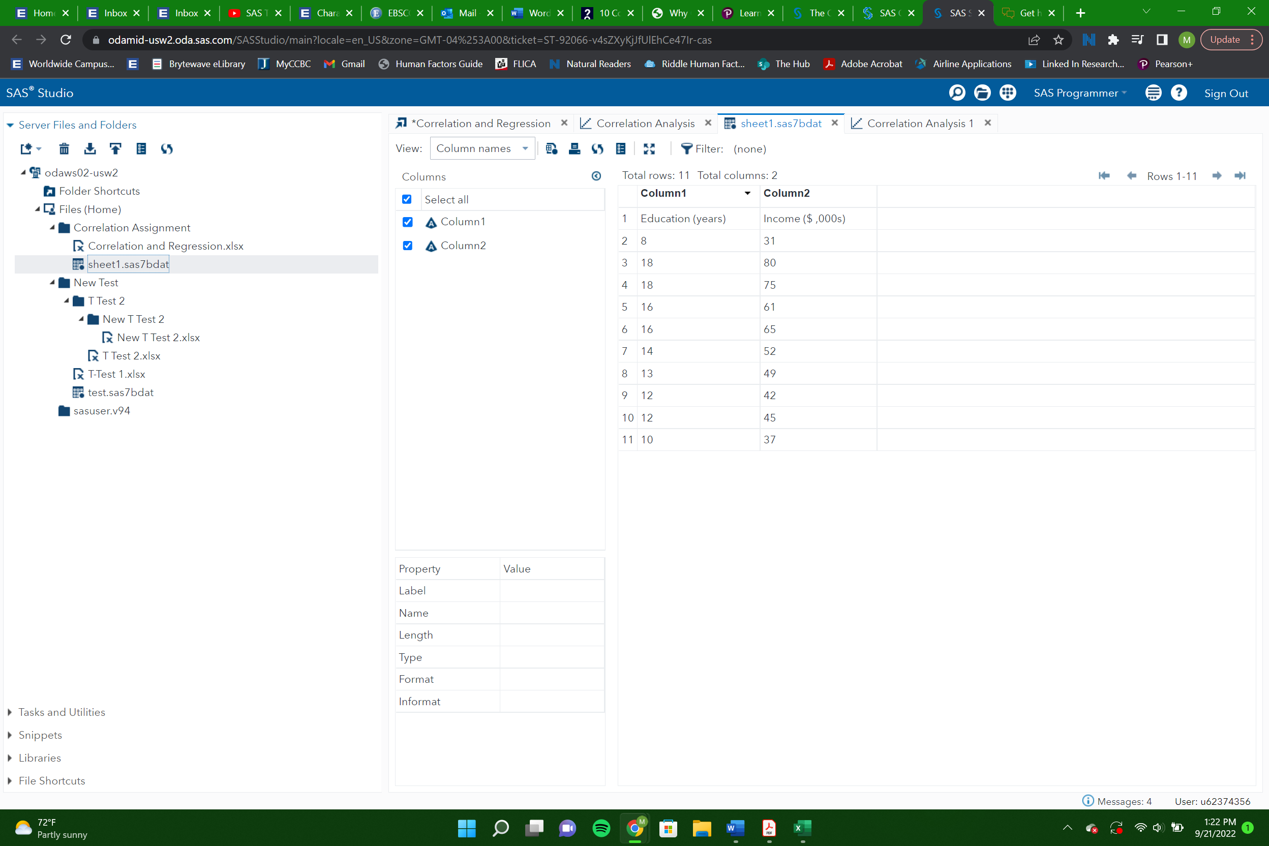 Correlation Analysis - SAS Support Communities