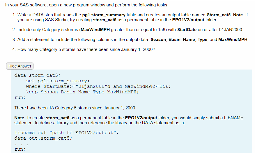 Solved: Why isn't my output data saved in the correct location as instructed? - SAS Support ...