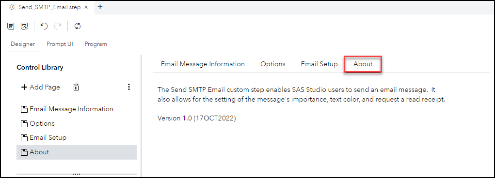 SAS Viya: Send Email Custom Step Featuring the Color Picker Control