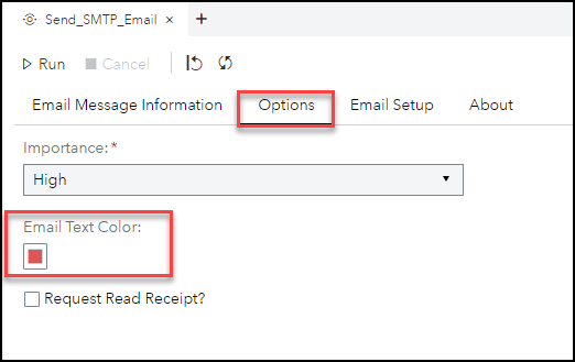 SAS Viya: Send Email Custom Step Featuring the Color Picker Control