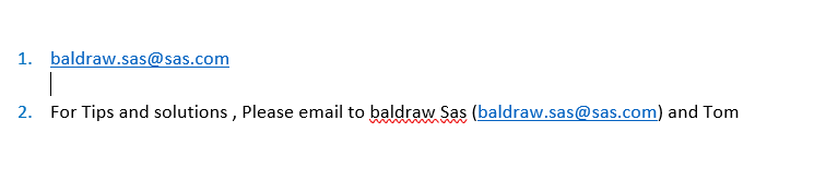 Solved: Is it possible to hyperlink the email address in RTF using the SAS. - SAS Support ...