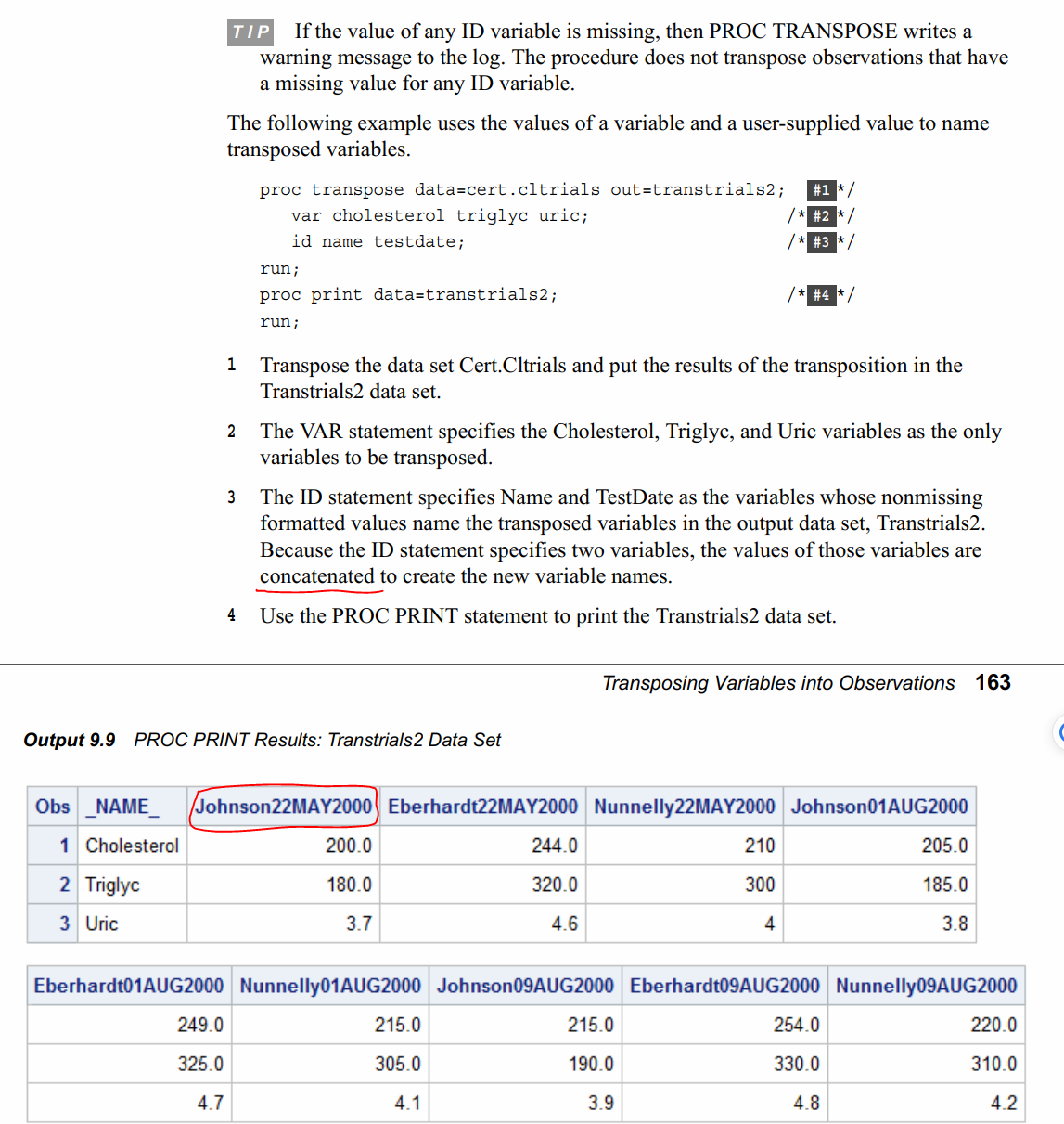 Solved Id Statement Not Two Variables As Shown In Prep Guide Sas