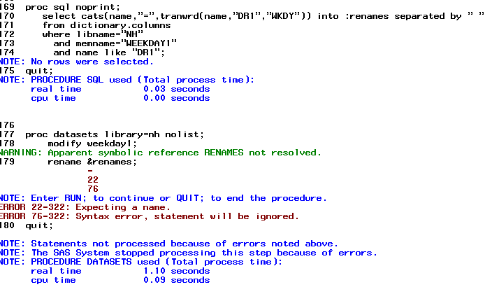Solved: rename multiple variables with same prefix - SAS Support Communities