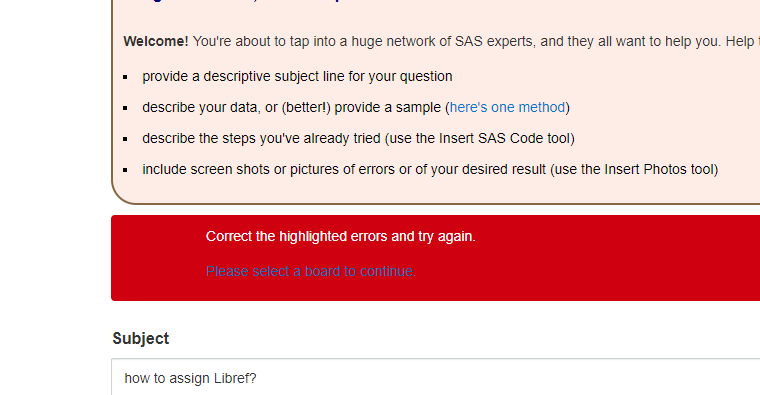 How to post and edit a question in the SAS Support Communities - SAS ...