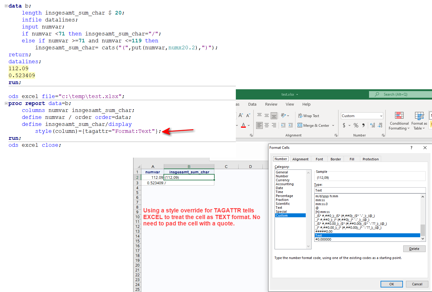 Proc report: digits with char-format in parentheses - SAS Support ...