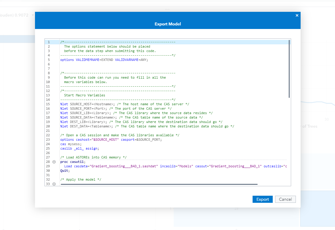 Juletip #14 - Export the score code from your VA model and use it in S... - SAS Support Communities