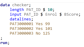 Solved: Help with indentation in datalines statement - SAS Support Communities