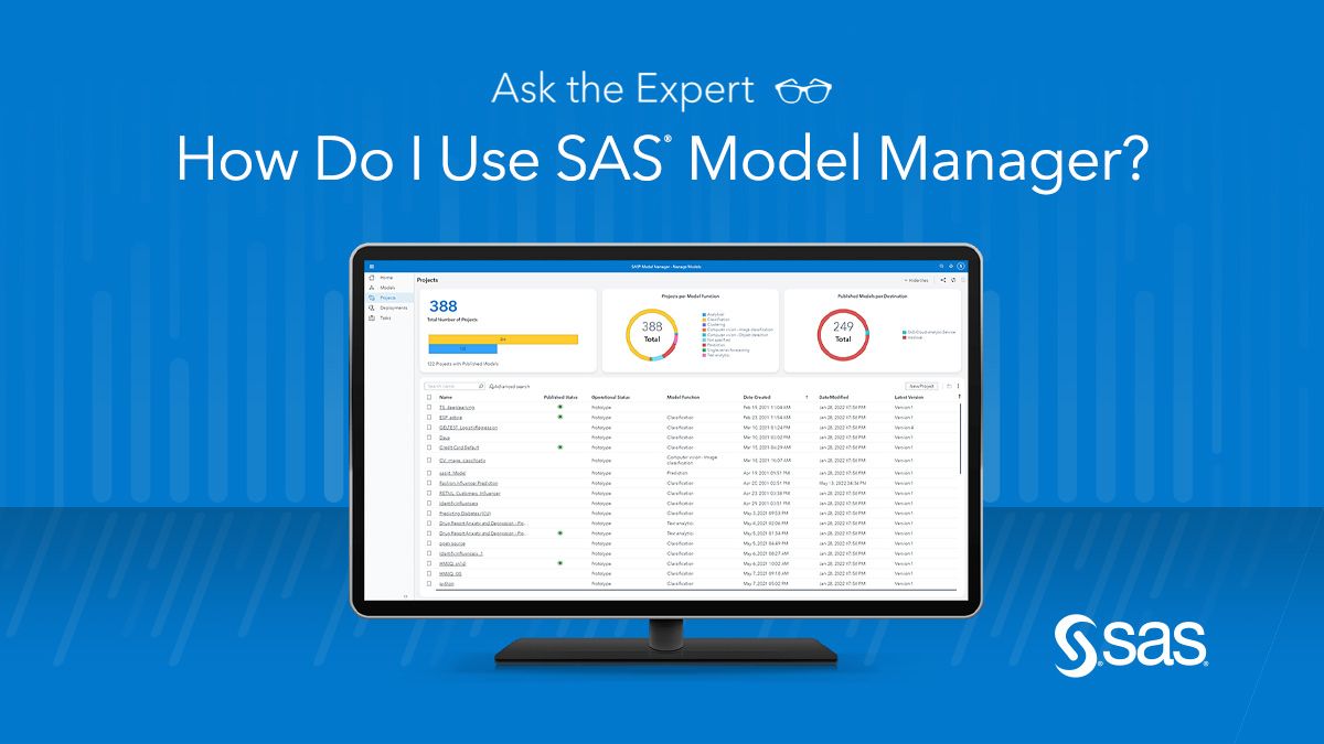 Free Webinar: How Do I Use SAS® Model Manager? - SAS Support Communities
