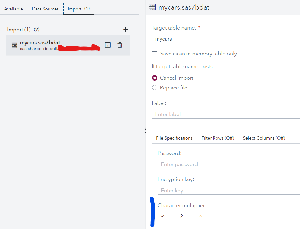 Solved: How to set the "charmultiplier" option for a PATH type caslib for load... - SAS Support ...