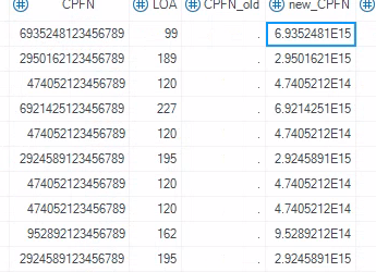 Solved: Missing digits when copying a number to another column - SAS Support Communities