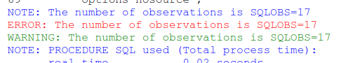 Solved: How to see how many observations were produced by PROC SQL? - SAS Support Communities