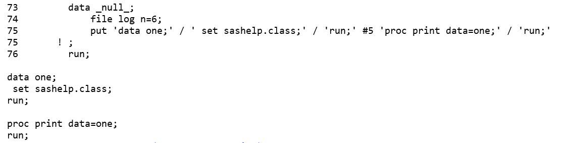 put statement and line break using / - SAS Support Communities