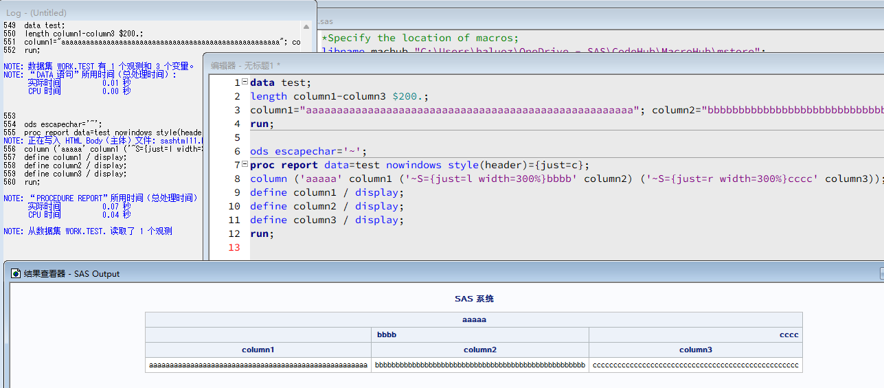 Solved: ODS EscapeChar style not work in html - SAS Support Communities
