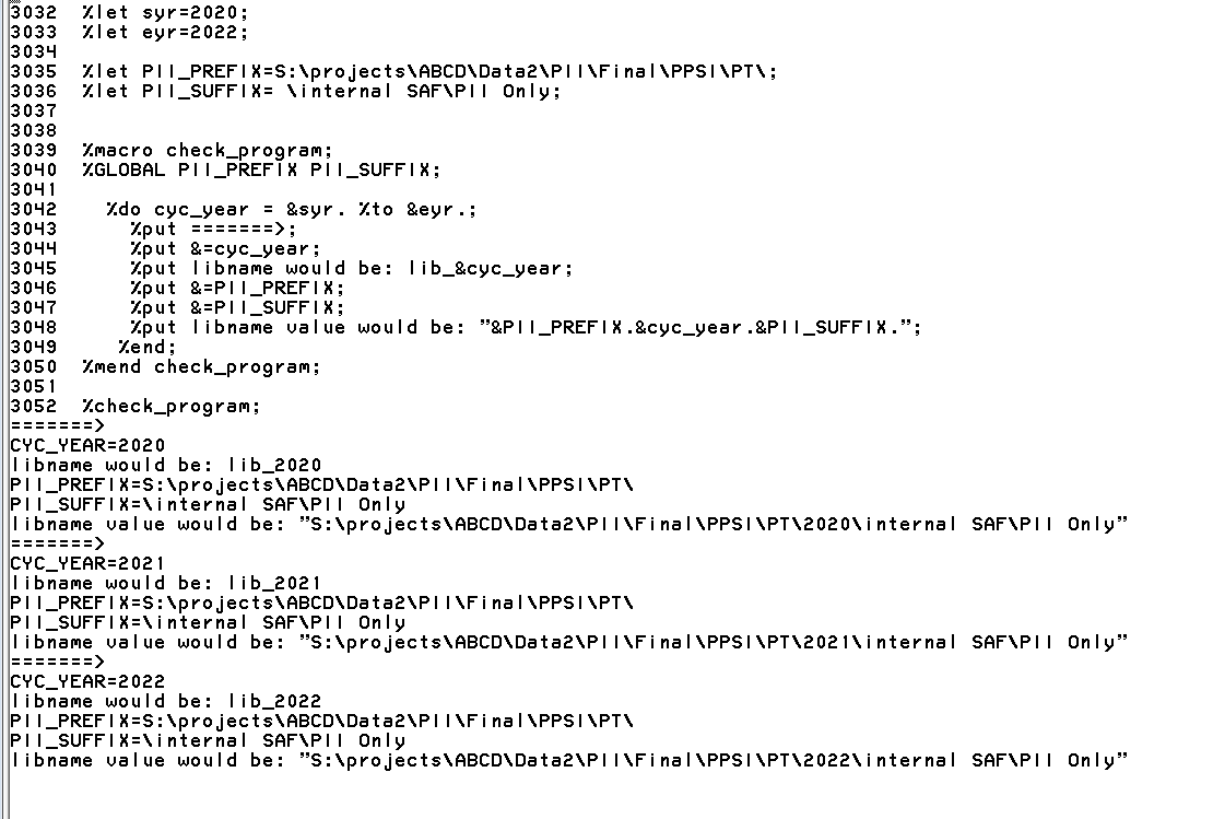 establish libname by piecing together macros - SAS Support Communities