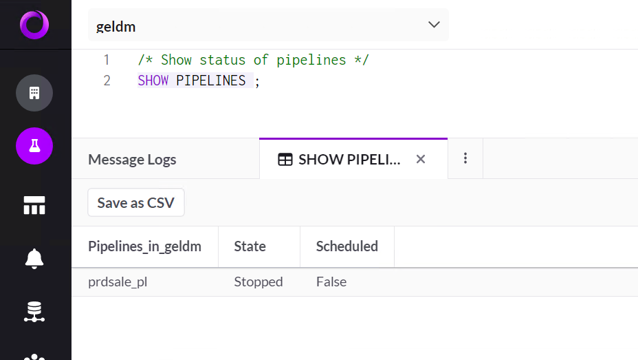 CAS and SingleStore Pipeline
