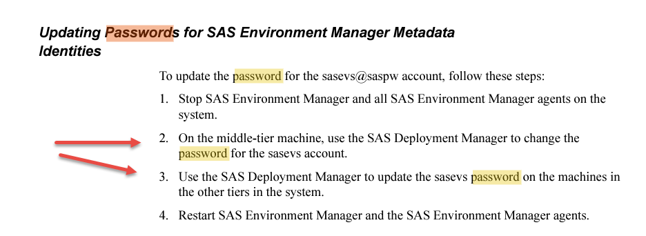 Update Managed SAS Password - SAS Support Communities