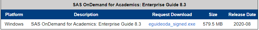 SAS® OnDemand for Academics SAS® Enterprise Guide® 8.3 Installation an ...