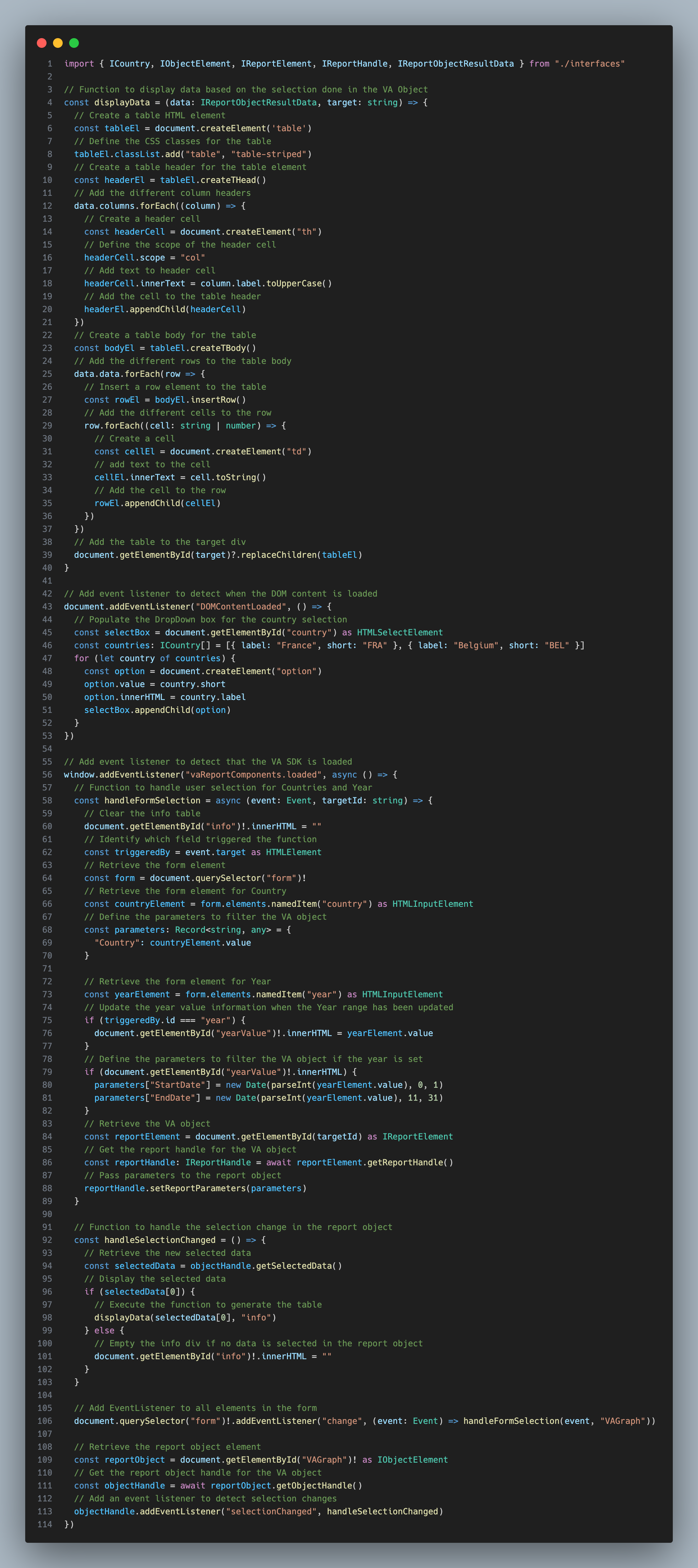 Deeper integration of SAS Viya SDK content into your custom web application