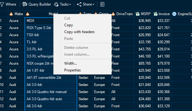 Solved: How do I hide (or select columns to view) in the data grid? - SAS Support Communities