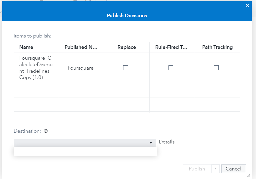 Solved: Publishing Window timing out and destination drop down empty ...