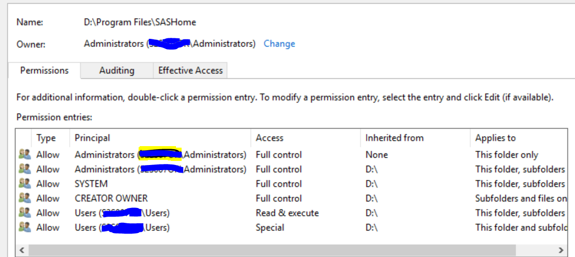 Windows folder access: D:\Program Files\SASHome - SAS Support Communities