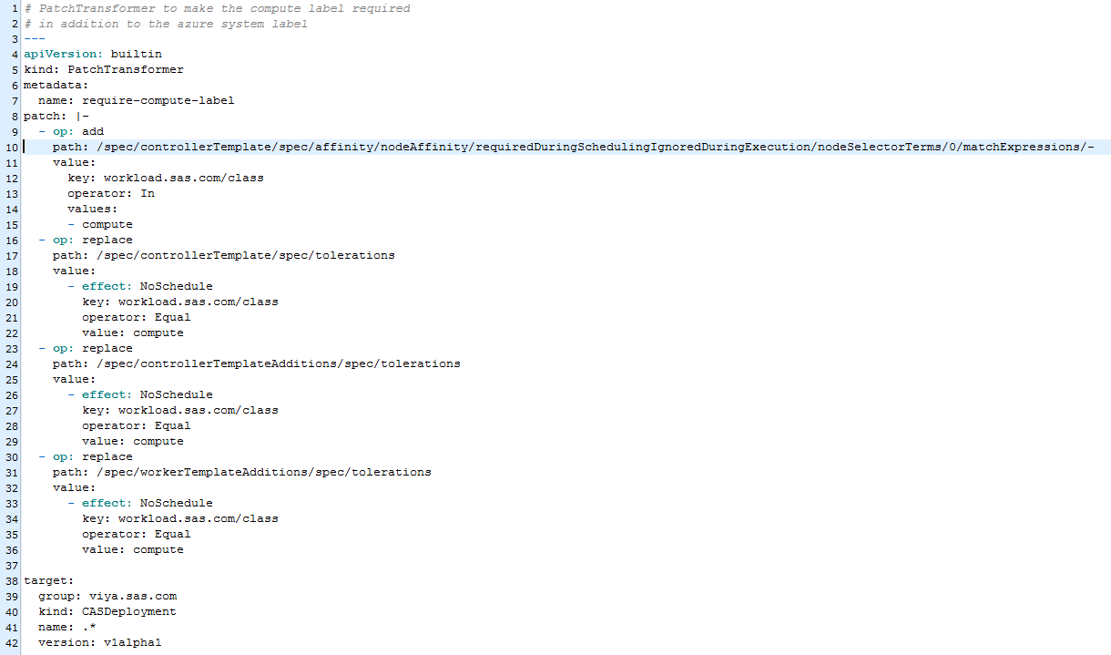 SAS Viya topologies: sharing a node pool for Compute and CAS
