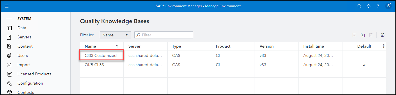 SAS Viya: Add a Customized Quality Knowledge Base (QKB) to CAS and SAS Compute