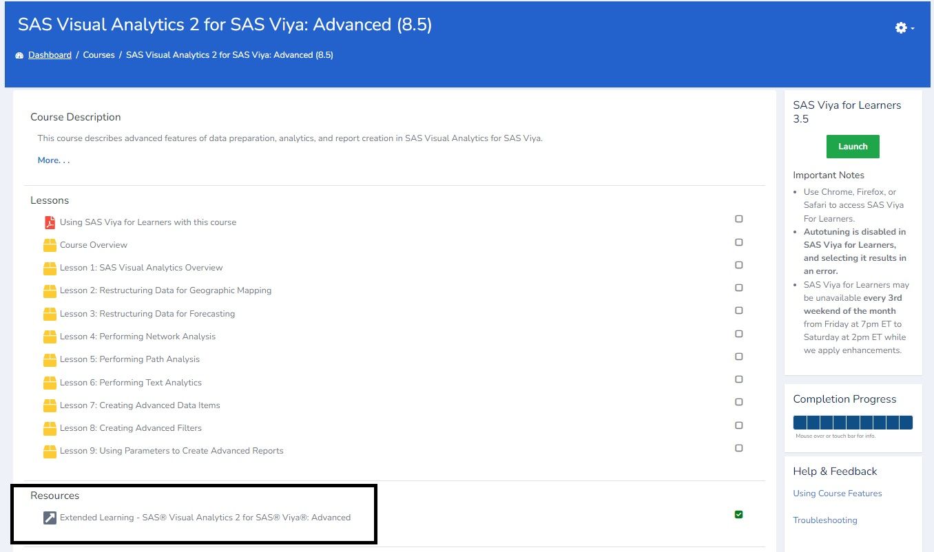 Attention Educators and Students enrolled in SAS Visual Business Analy ...