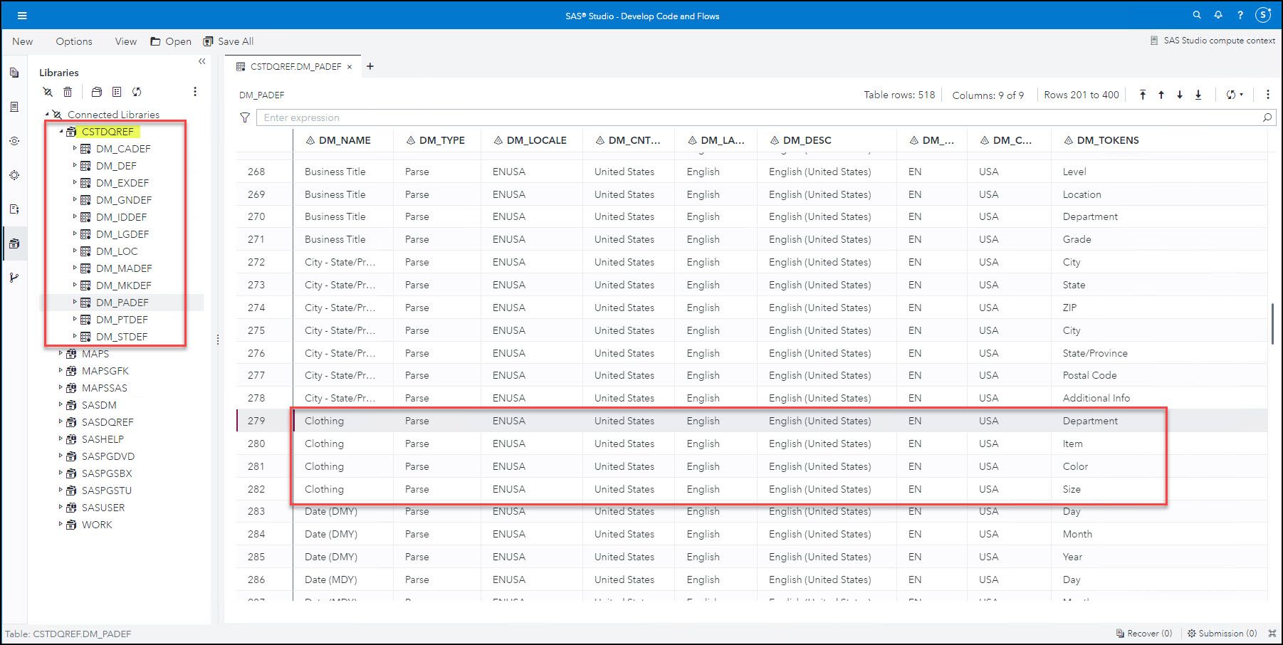 SAS Viya: Create SAS Quality Knowledge Base (QKB) Definition Reference ...