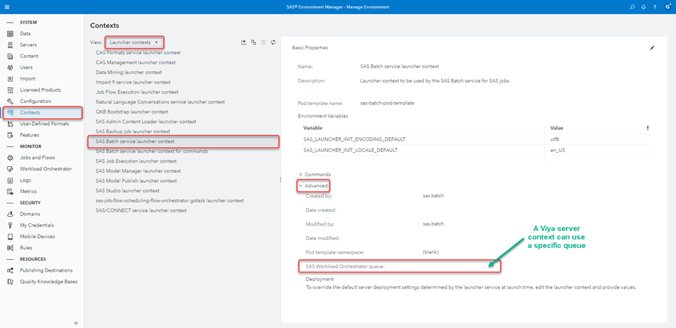 Sas® Workload Orchestrator Associate Kubernetes Cluster Nodes With Queues