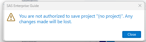 Solved: Project is not getting saved in local drive: SAS EG on demand for acad... - SAS Support ...