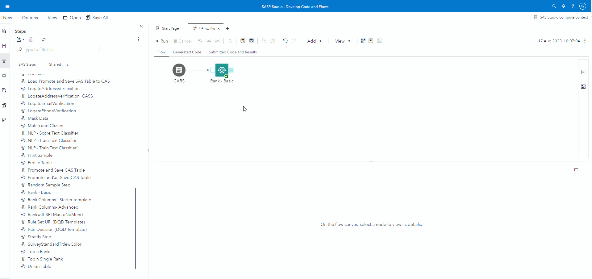 Explaining Custom Steps using SAS Studio Assets