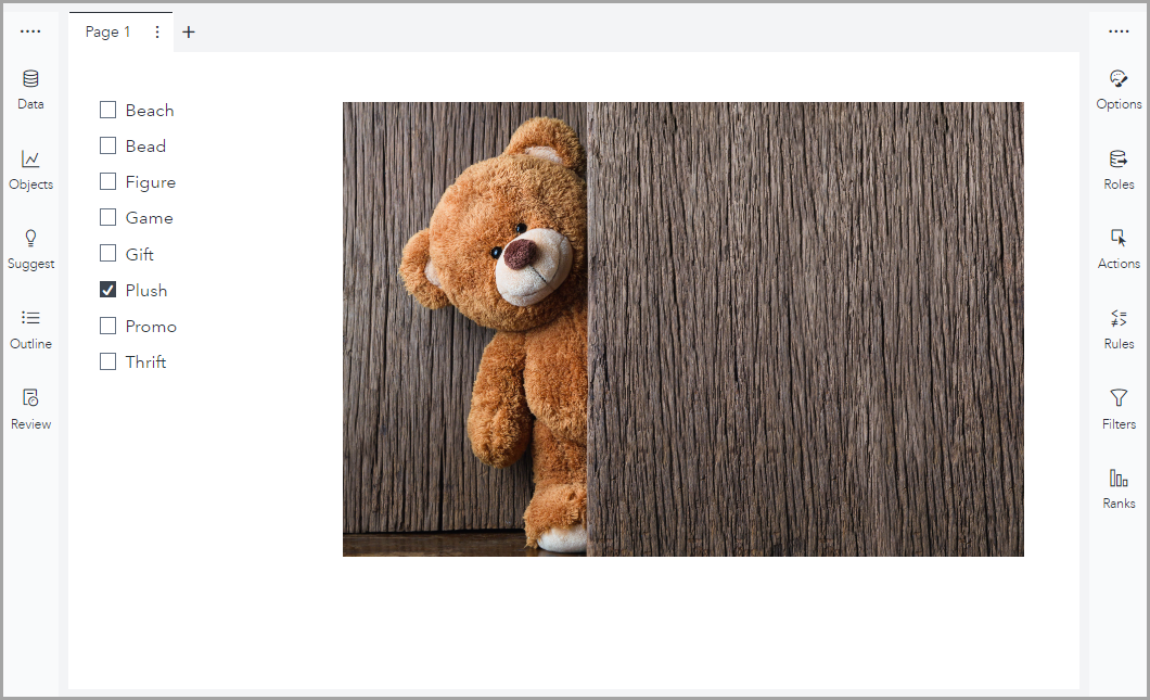 Using the Data-Driven Content Object in Visual Analytics: Viewing Multiple Photos
