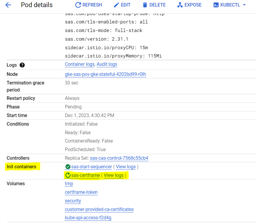 Solved Kubernetes Deployment Issues Lts 202310 Sas Support Communities 