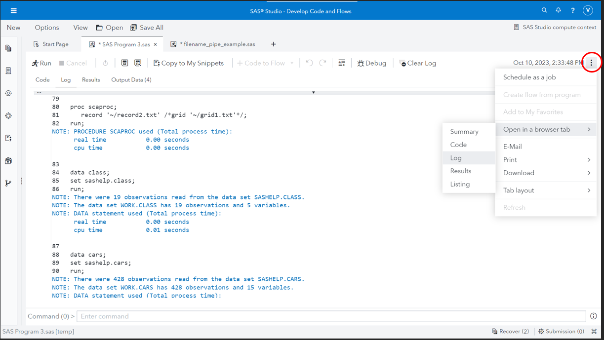 A better experience with SAS Studio - SAS Support Communities