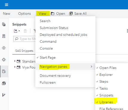 Solved: Unable to find Library tool in sas studio - SAS Support Communities