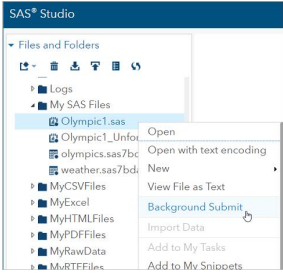 Solved: Background Submit in SAS On Demand for Academics - SAS Support Communities