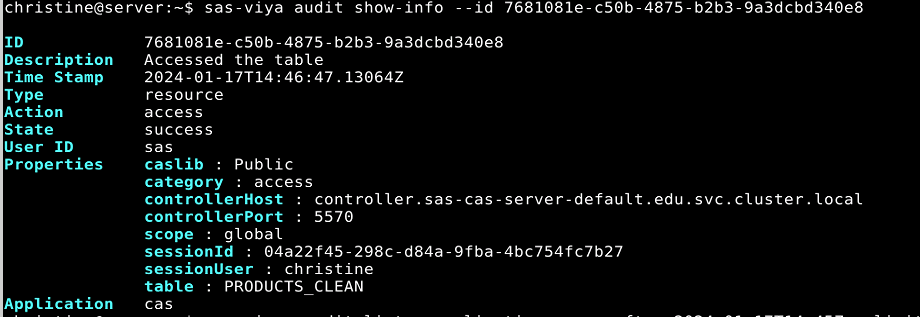 Who’s been using my CAS tables?
