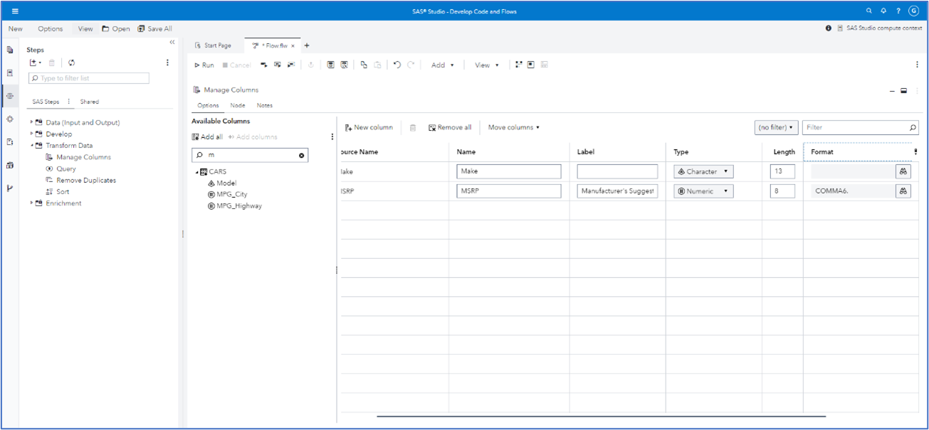 Supercharge your Column Management with the Manage Columns Step in SAS ...