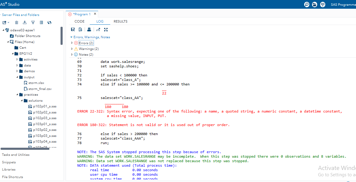 Solved: Kindly help me to resolve this error (IF-THEN statement) - SAS Support Communities
