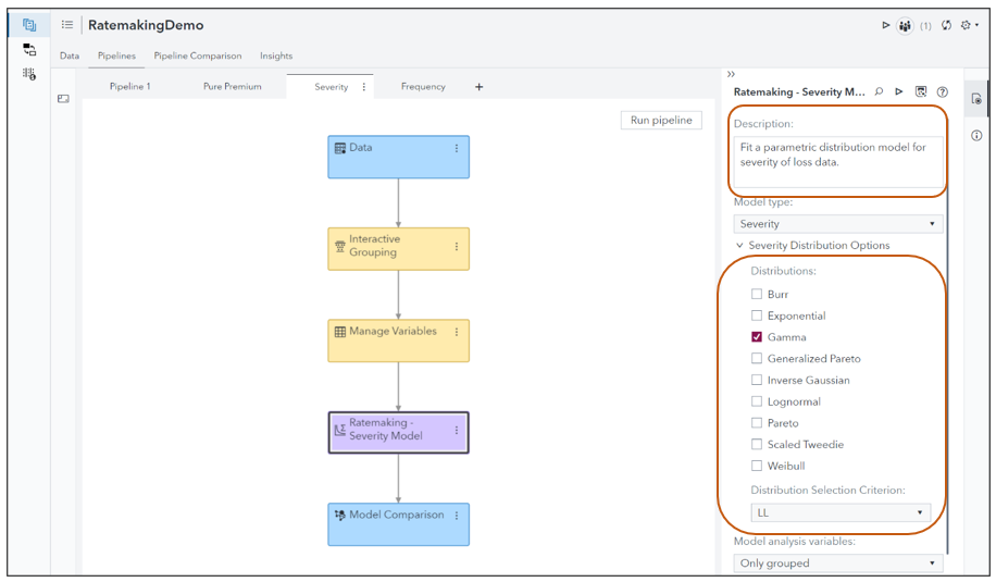 GLMs in SAS Dynamic Actuarial Modeling Solution