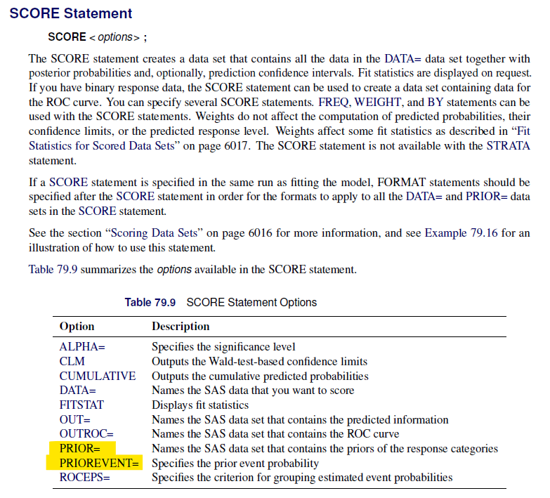 oversampleing in Binary Logistic - SAS Support Communities