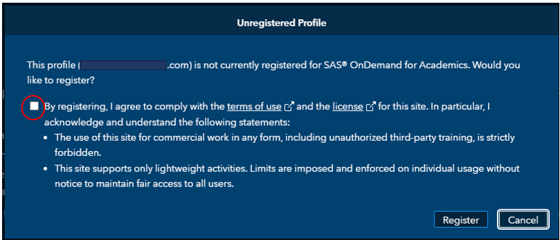 Facing Problem During Registration Process - SAS Support Communities