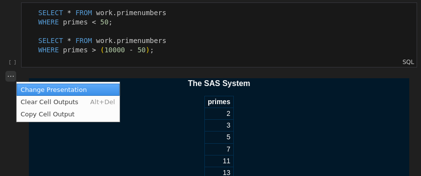 Using The SAS VS Code Extension to Check Prime Distribution
