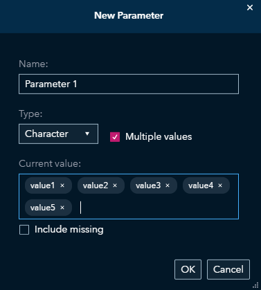 Solved: Assign values to a parameter without controls - SAS Support Communities