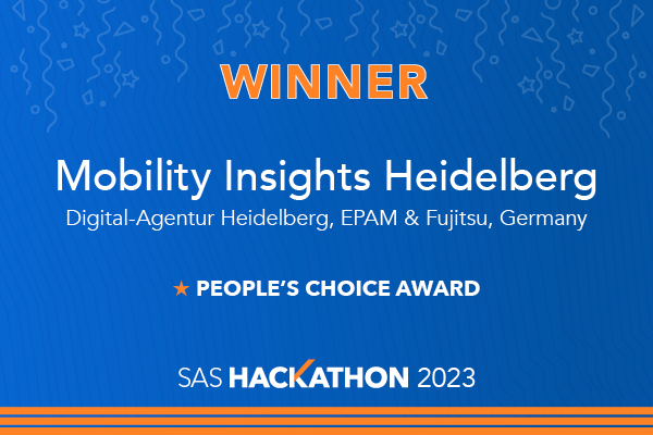 Mobility Insights Heidelberg - Urban Traffic Flow Monitoring, Mobility... - SAS Support Communities