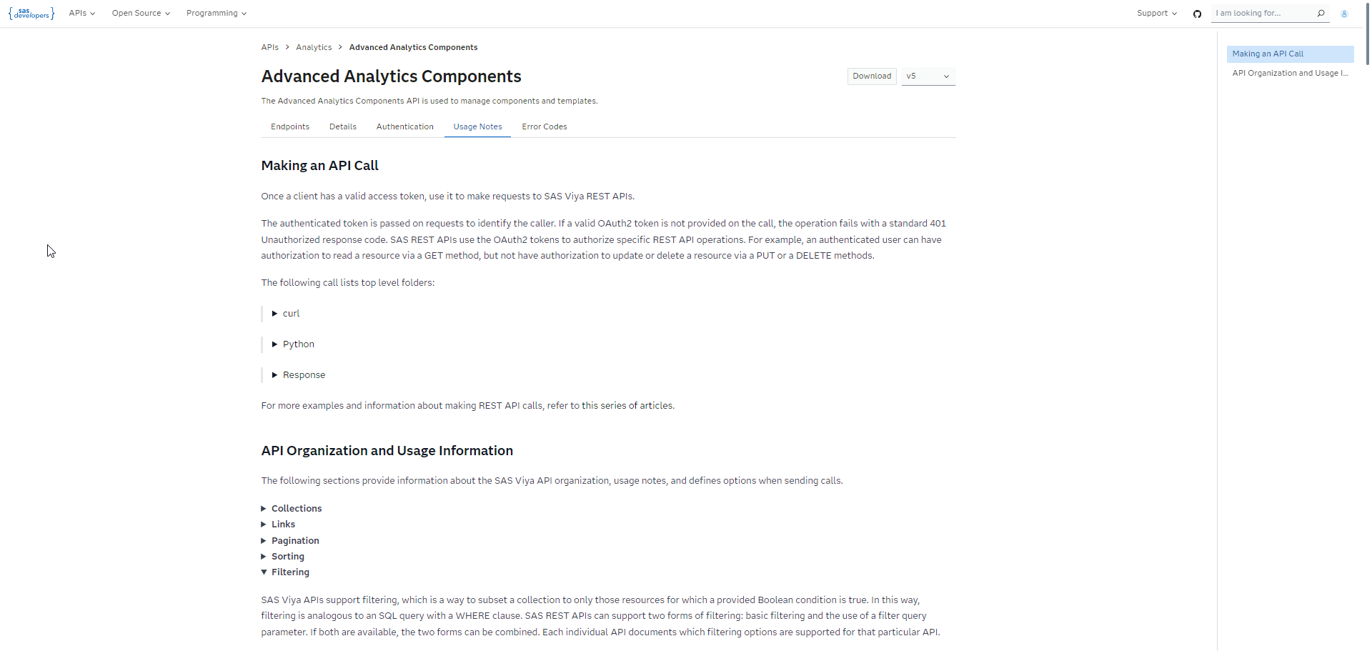 Solved Looking For Sas Viya Api Doc On Filters Sas Support Communities