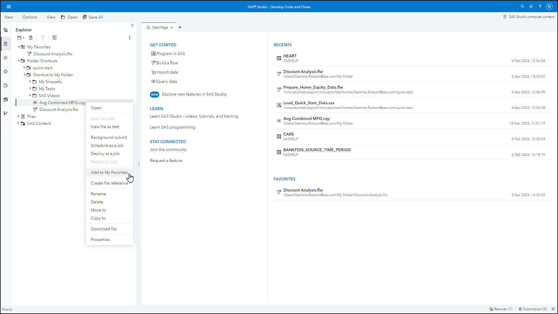 10 Productivity Features in SAS(R) Studio on SAS Viya 4